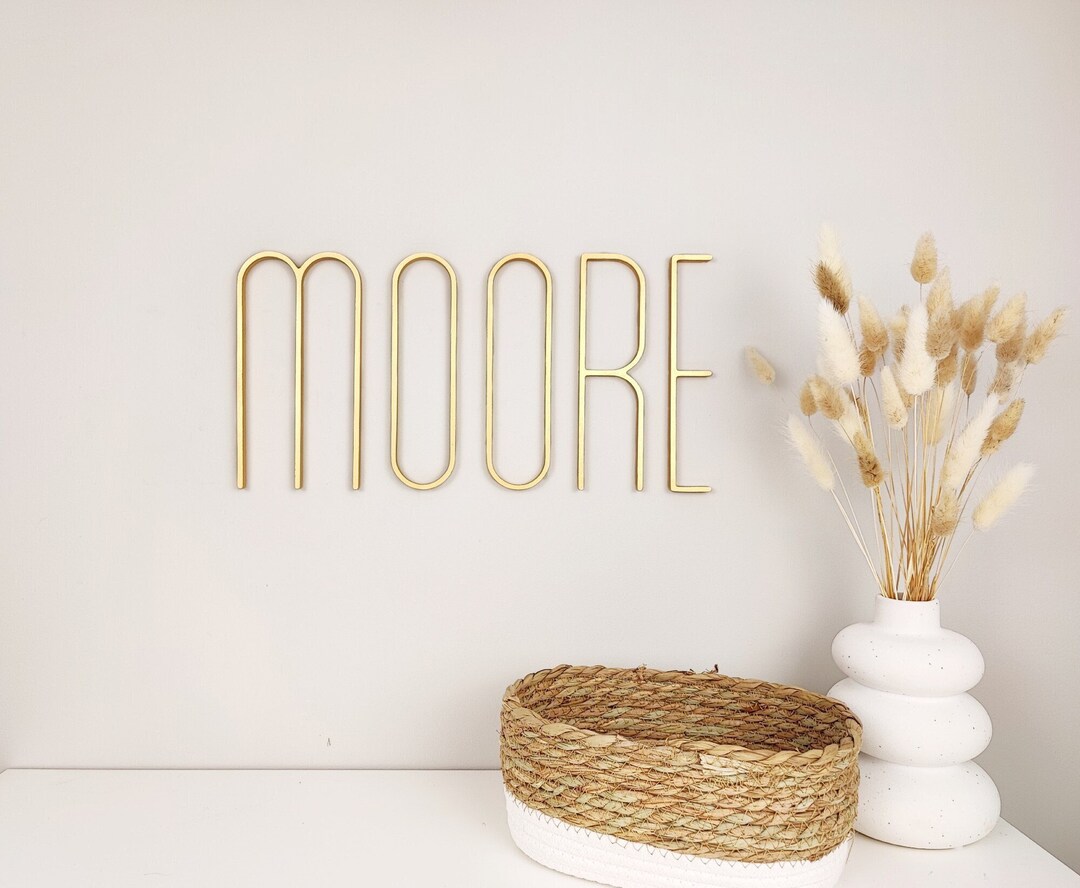 Custom Family Name Sign for Wall, Mid Century Modern Company Name ...