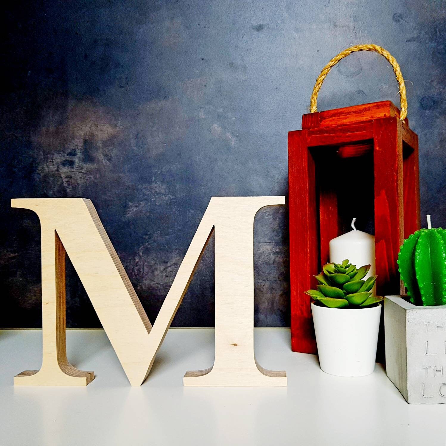 Custom wood block 3d carved letters woodland baby shower | Etsy