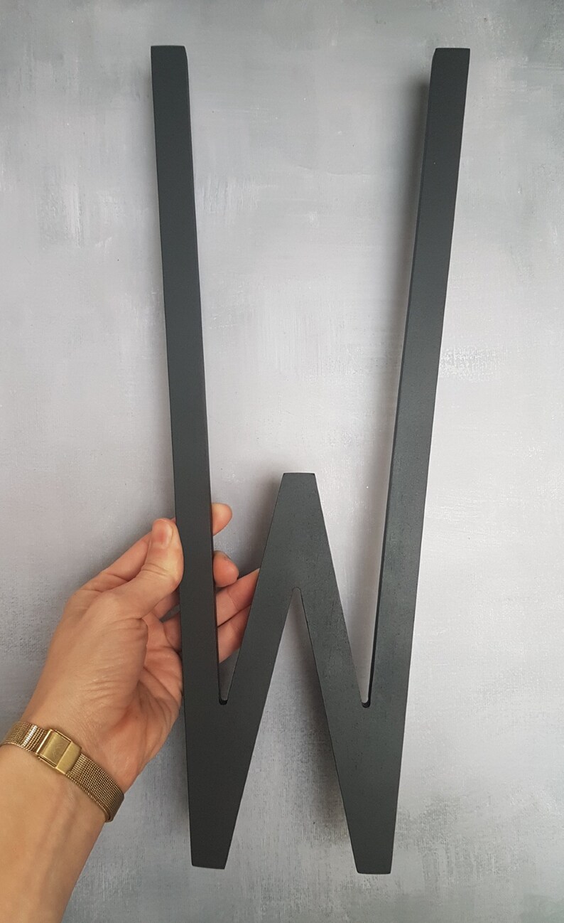 Initial Letter Above Bed Decor Modern Letter Wall Decor - Etsy