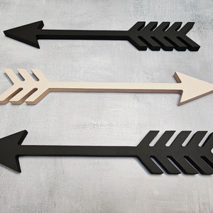 3 Large Wooden Arrows for Wall, Wooden Arrow Wall Decor, Wall Arrow ...