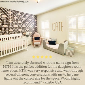 Custom Family Name Sign for Wall, Mid Century Modern Company Name ...