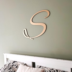 Personalized Wooden Monogram Letter Above Bed Decor - Handcrafted ...