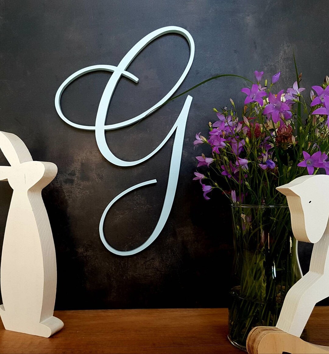 Custom Alphabet Letters Monogram Wall Sign, Large Wood Letters Baby ...