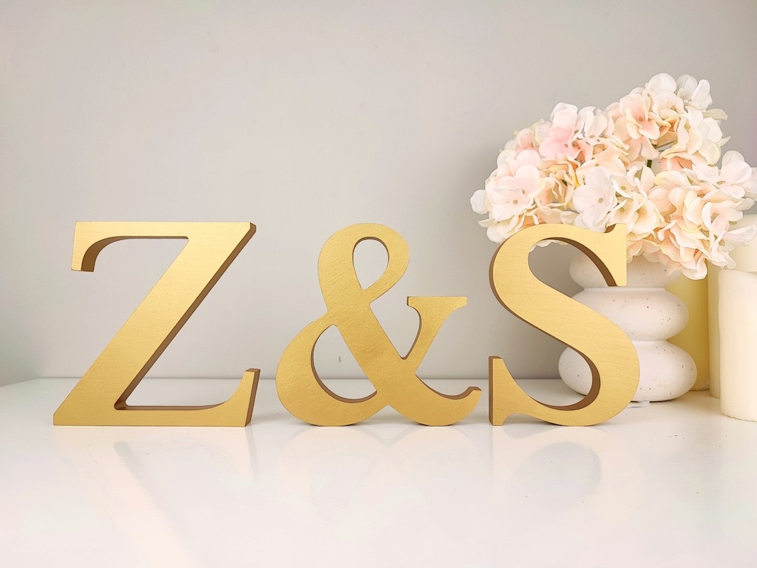 Custom Wedding Table Letters – Personalised Couple Gift, Freestanding ...