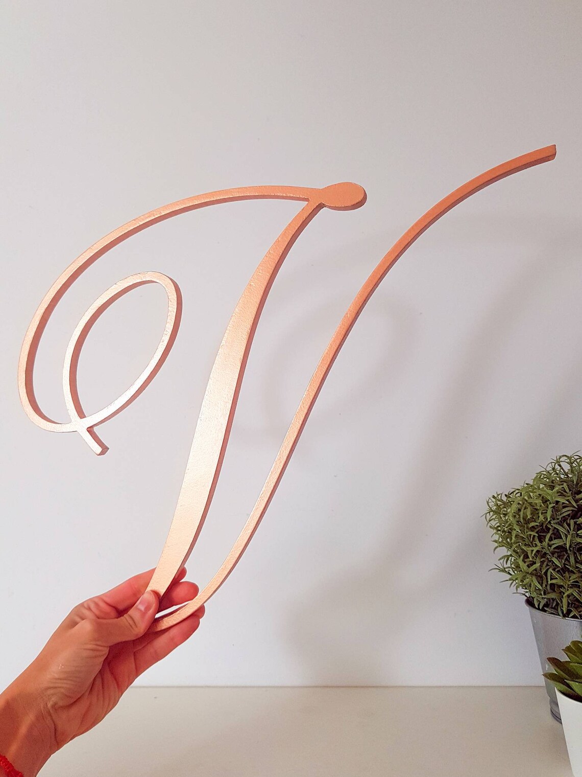 Copper Wood Letter Wall Decor Large Wooden Letters | Etsy