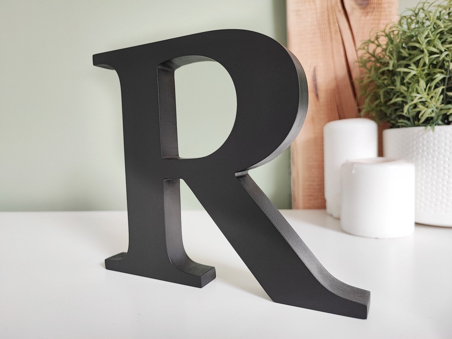 Freestanding Letters Painted Black Custom Wood 3d Block - Etsy