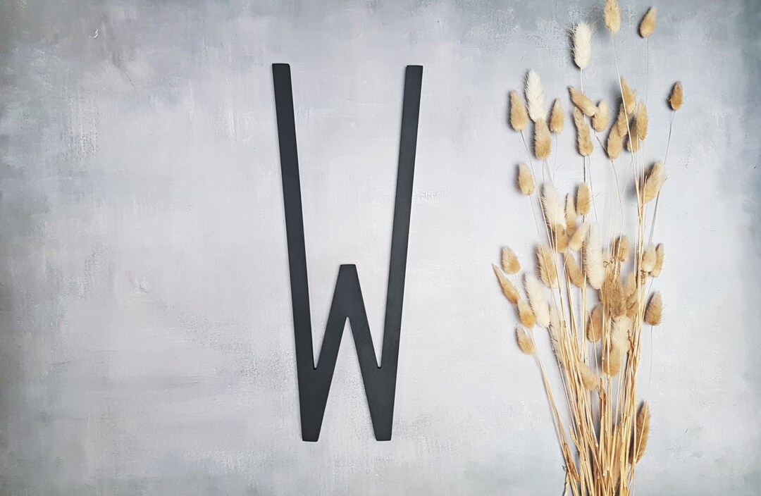 Initial Letter Above Bed Decor, Modern Letter Wall Decor, Large Wall ...