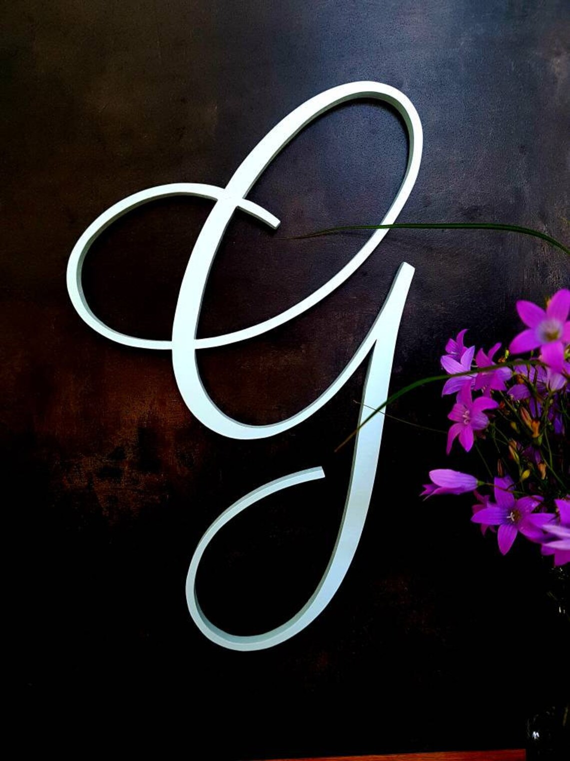 Custom alphabet letters monogram wall sign large wood letters | Etsy