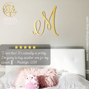 Large Letter for Wall, Gold Wall Letter Monogram, Wooden Gallery Decor ...