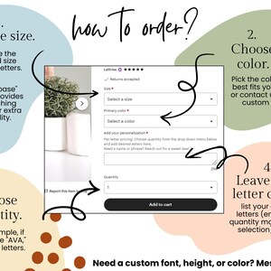 Painted Free Standing Letters for Shelf, Custom Wood 3d Block Letters ...