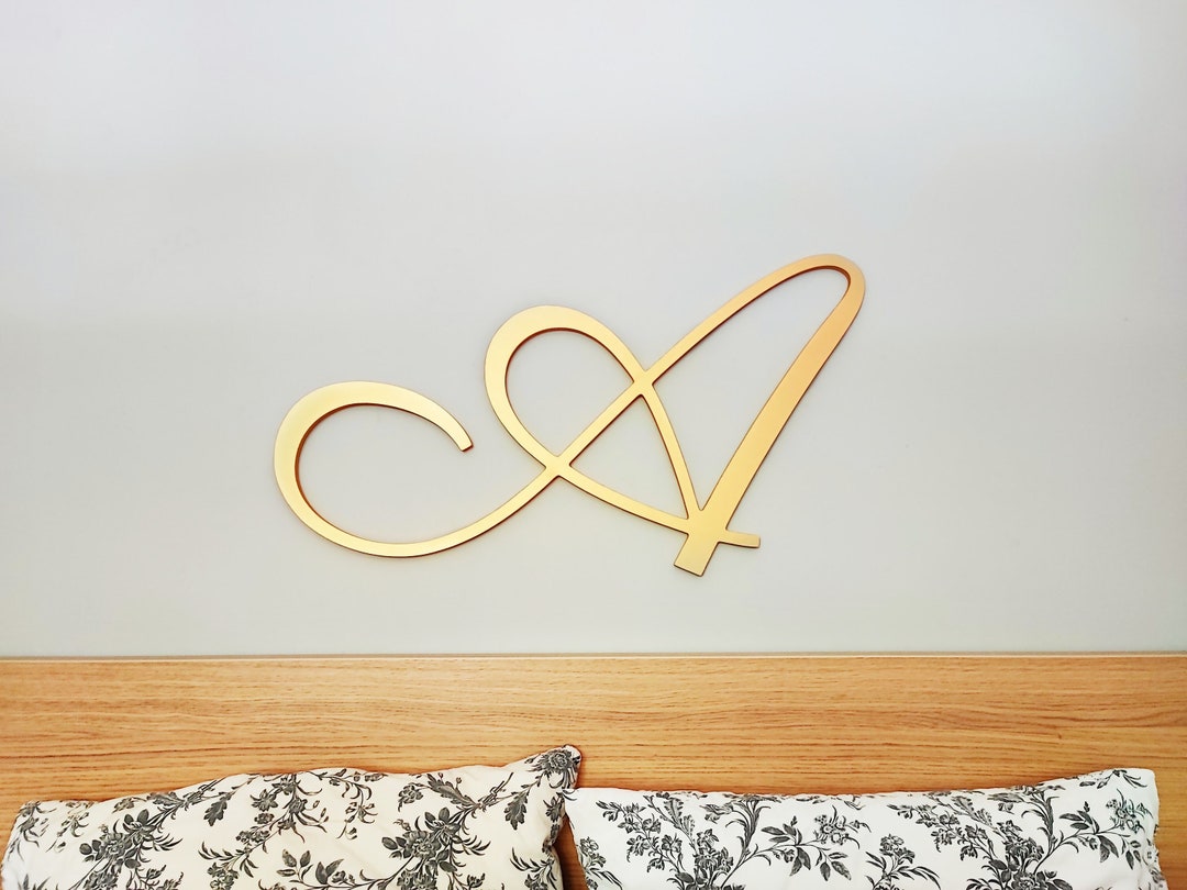Custom Script Initial Letter Decor Above the Bed Girls Bedroom or ...