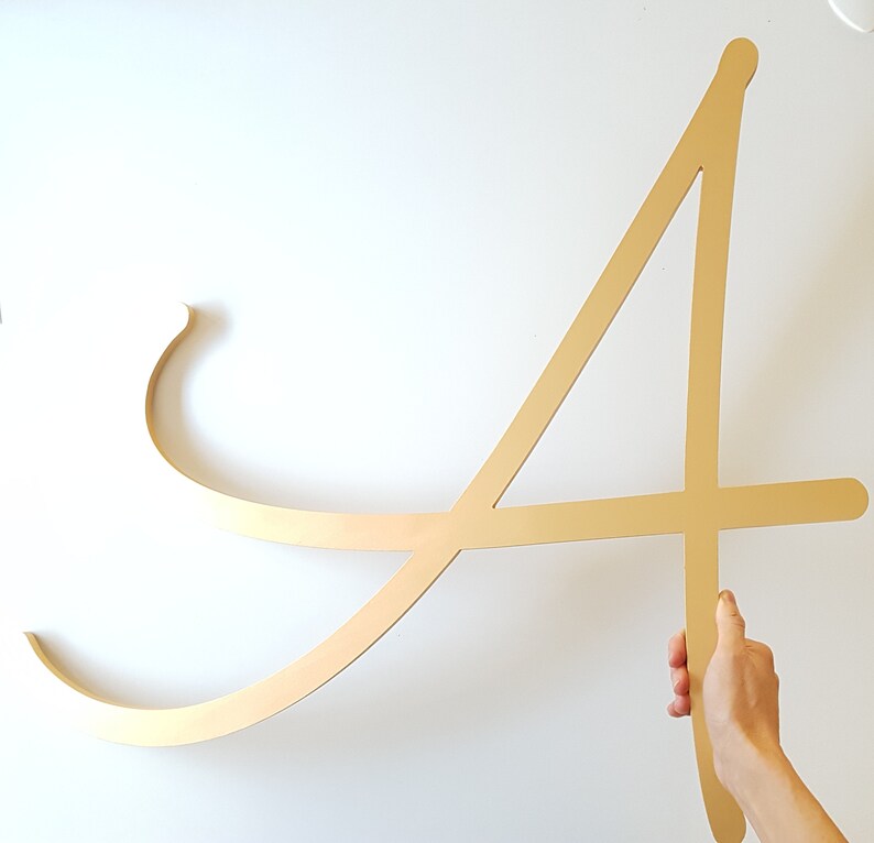 Cursive Letters for Wall Decor Large Wooden Letters Above Bed - Etsy