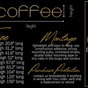 Coffee Sign Minimalist Wall Art, Kitchen Coffee Letters Wall Decor ...