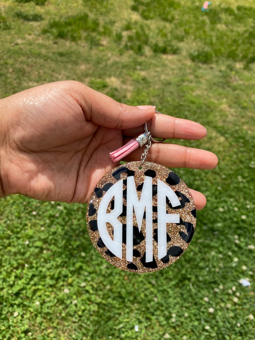 Cheetah Print Keychain, Cheetah Print, Keychain , Monogrammed Keychain ...