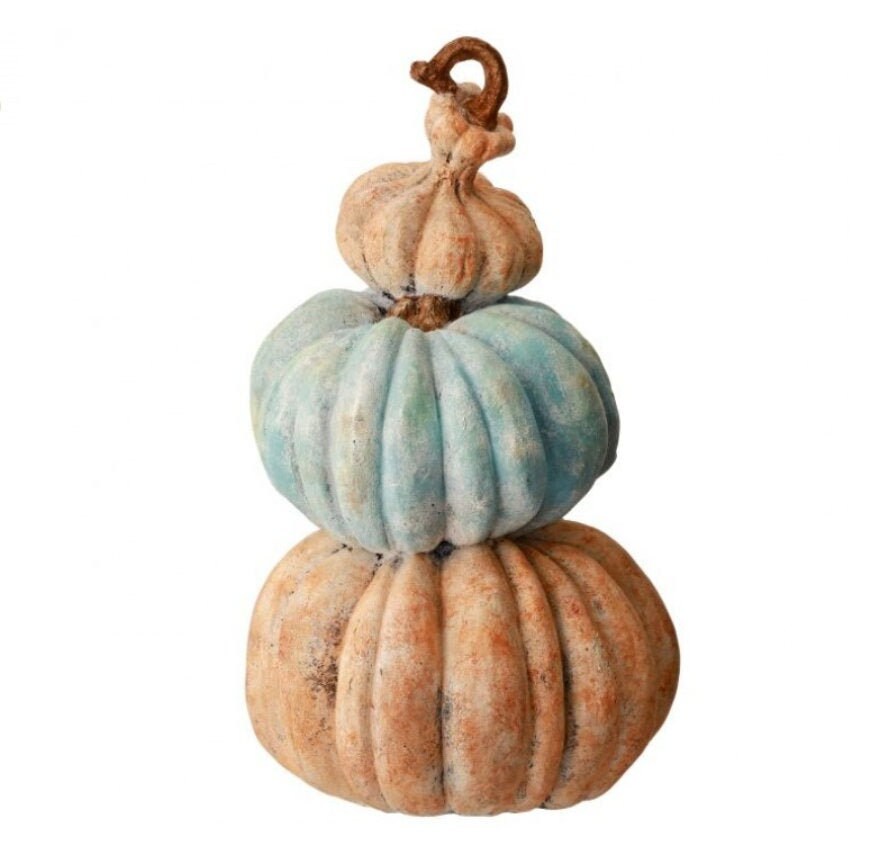Stacked Pumpkins Fall Pumpkin Décor Resin Stacked Pumpkins | Etsy