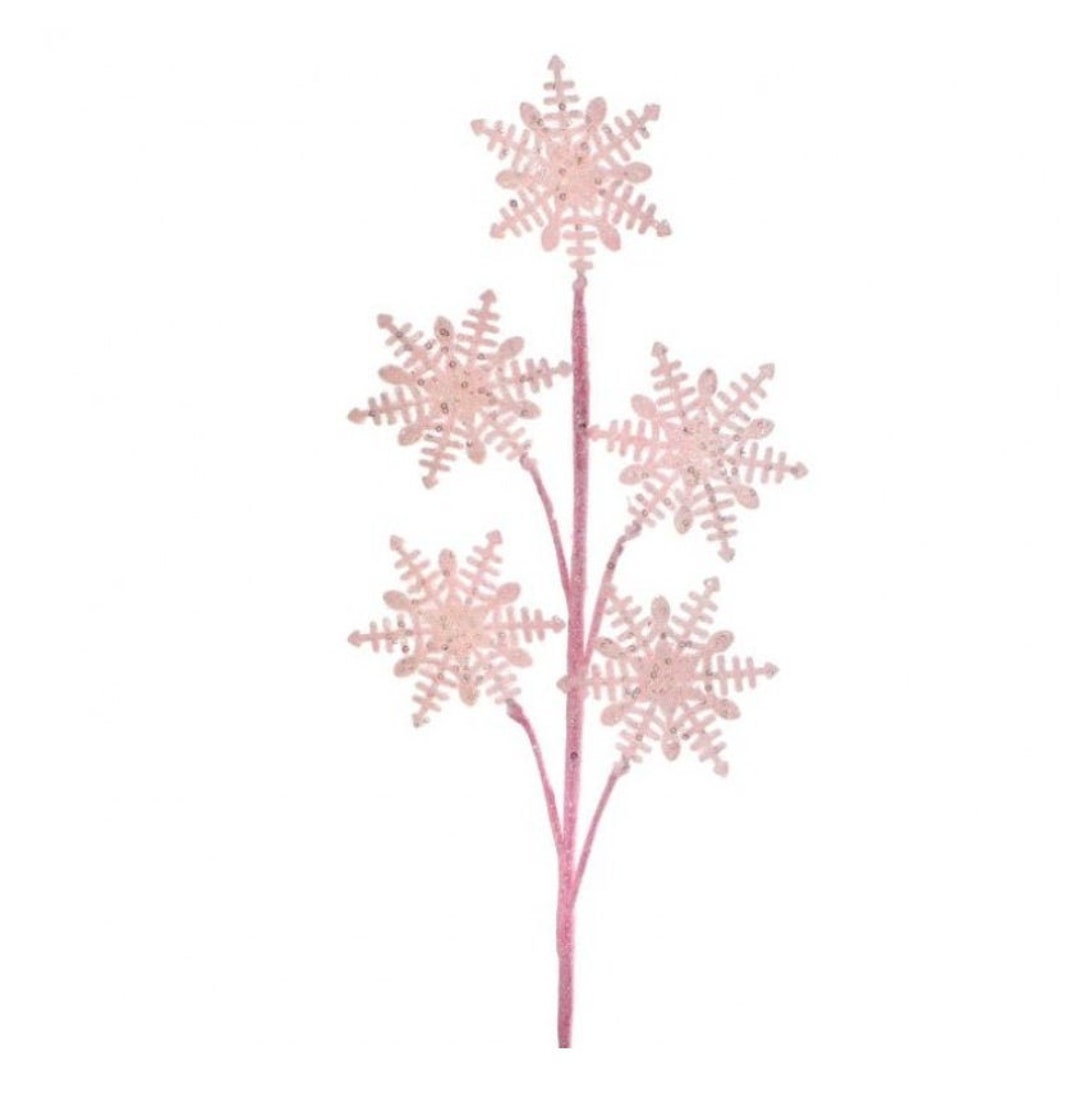 Pink Snowflake Spray Iced Blue Snowflake Spray Snowflake Sprays - Etsy