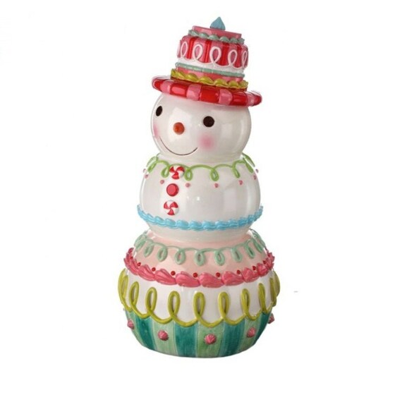 Pastel Candy Snowman Whimsical Snowman Decor | Etsy