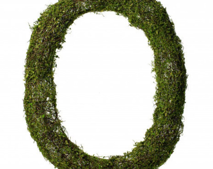 22" Green Moss Vine Wreath: Oval Wreath Form - Etsy