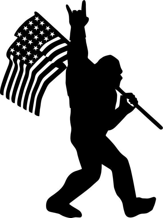 Big Foot Flag Peace Out SVG Cricut Cutter Vector - Etsy