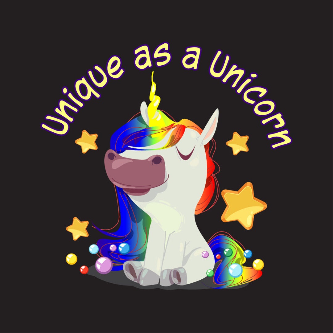 Unique as a Unicorn SVG, Cricut Cutter Vector, Print File - Etsy