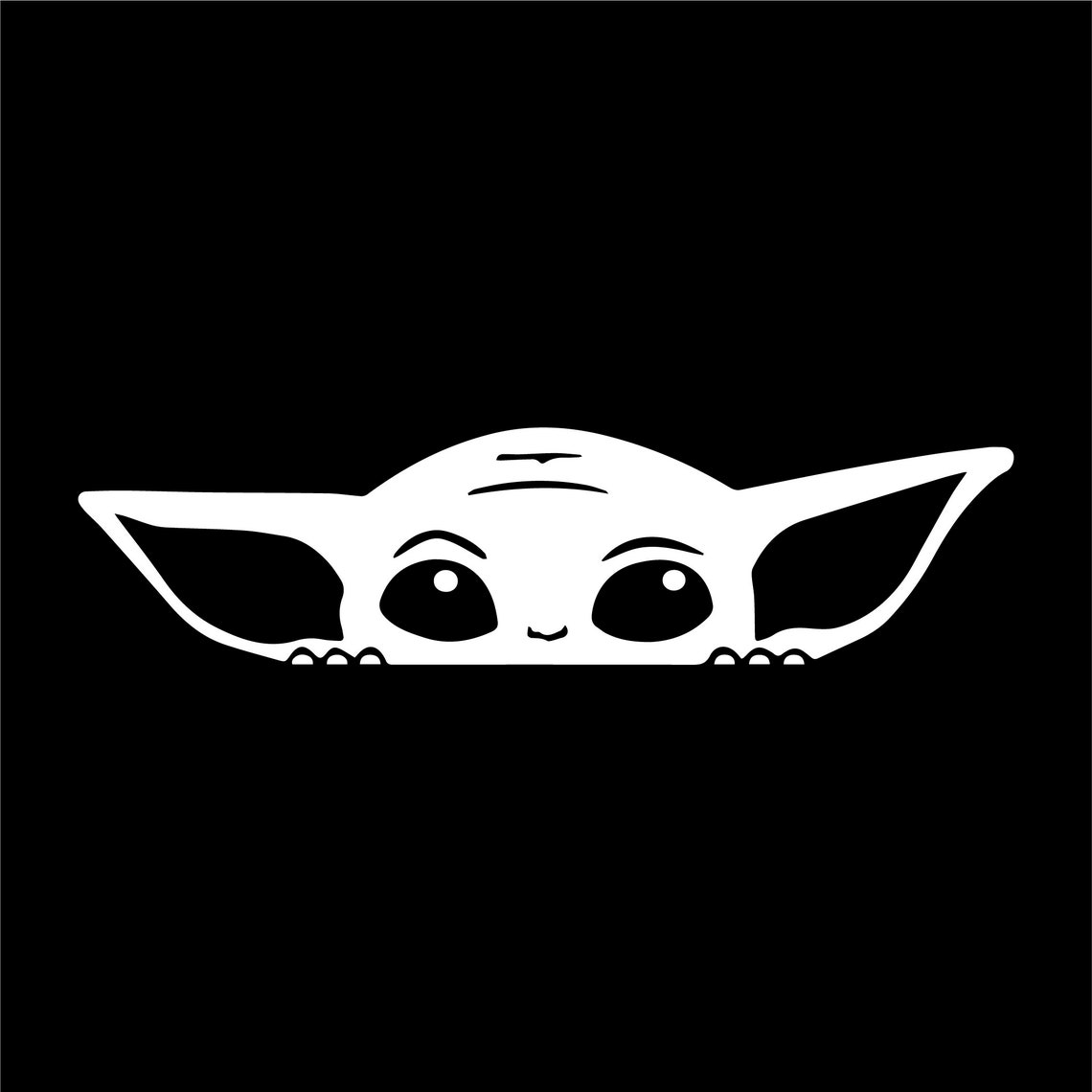 Peeking Grogu SVG Cricut Cutter Vector - Etsy