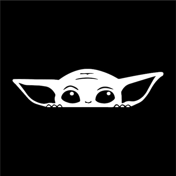 Peeking Grogu SVG Cricut Cutter Vector - Etsy