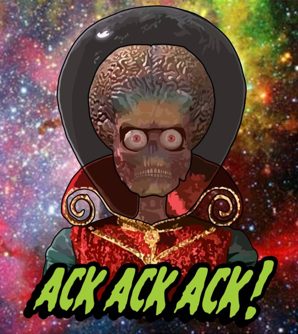 Mars Attacks Original Fan Art Holographic Sticker - Etsy