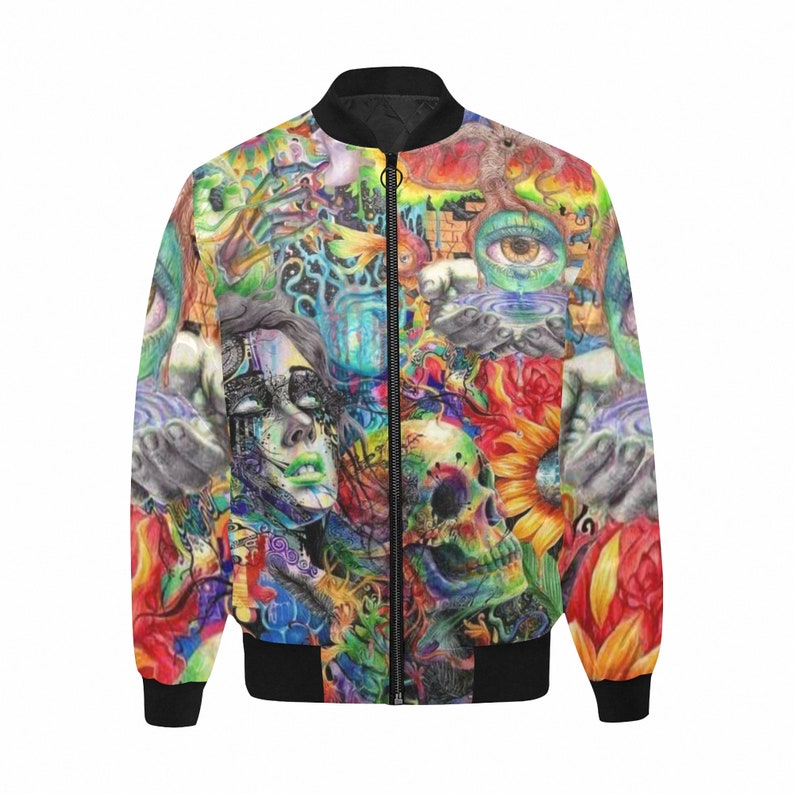 Psychedelic Jacket limited Edition Stoner Jackets 4/20 Acid Trip Bomber ...