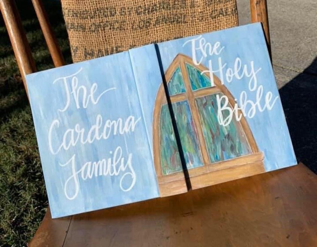 Stained Glass Window Bible - Etsy