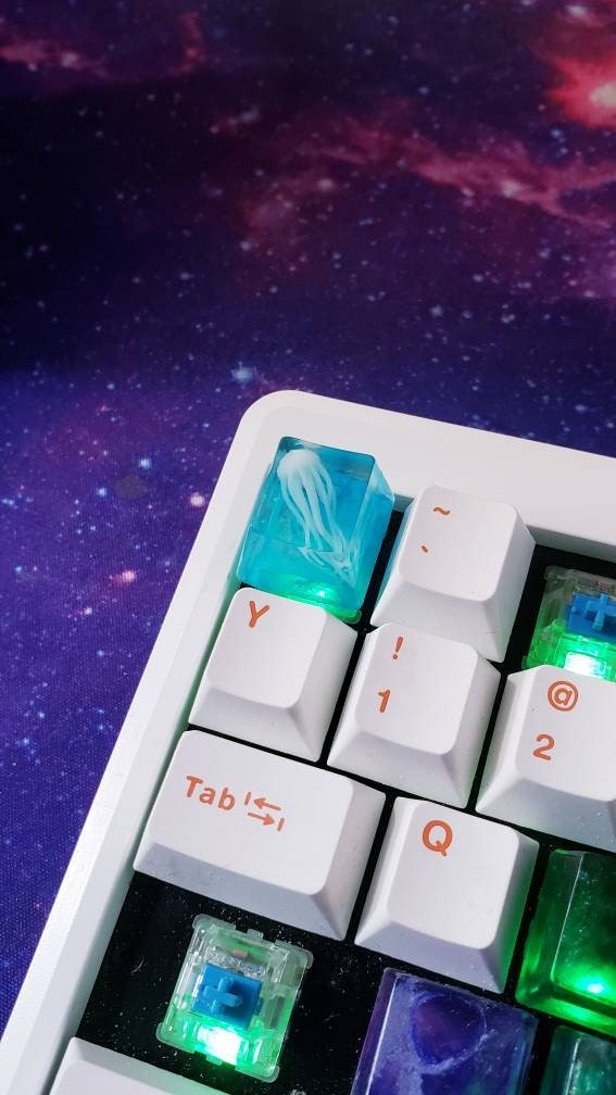 Jellyfish Resin Keycap - Etsy