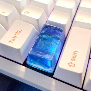 Blue Pearl Artisan Resin Keycap - Etsy