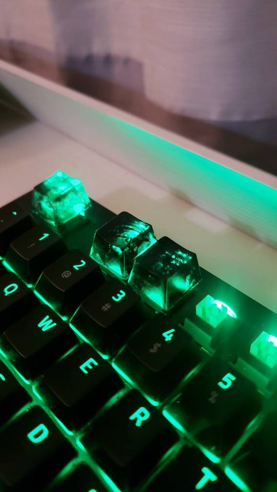 Smokey Black Artisan Resin Keycap | Etsy