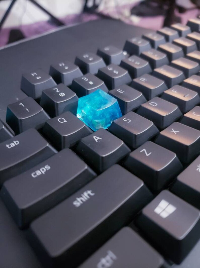 Blue Pearl Artisan Resin Keycap - Etsy
