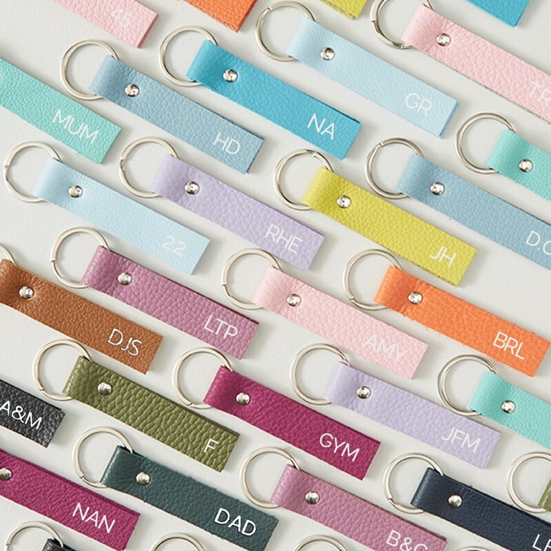 Leather Keyring - Etsy