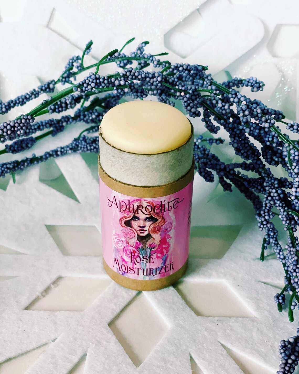 Aphrodite Rose Moisturizing Stick - Zero Waste Skincare - Plastic Free ...