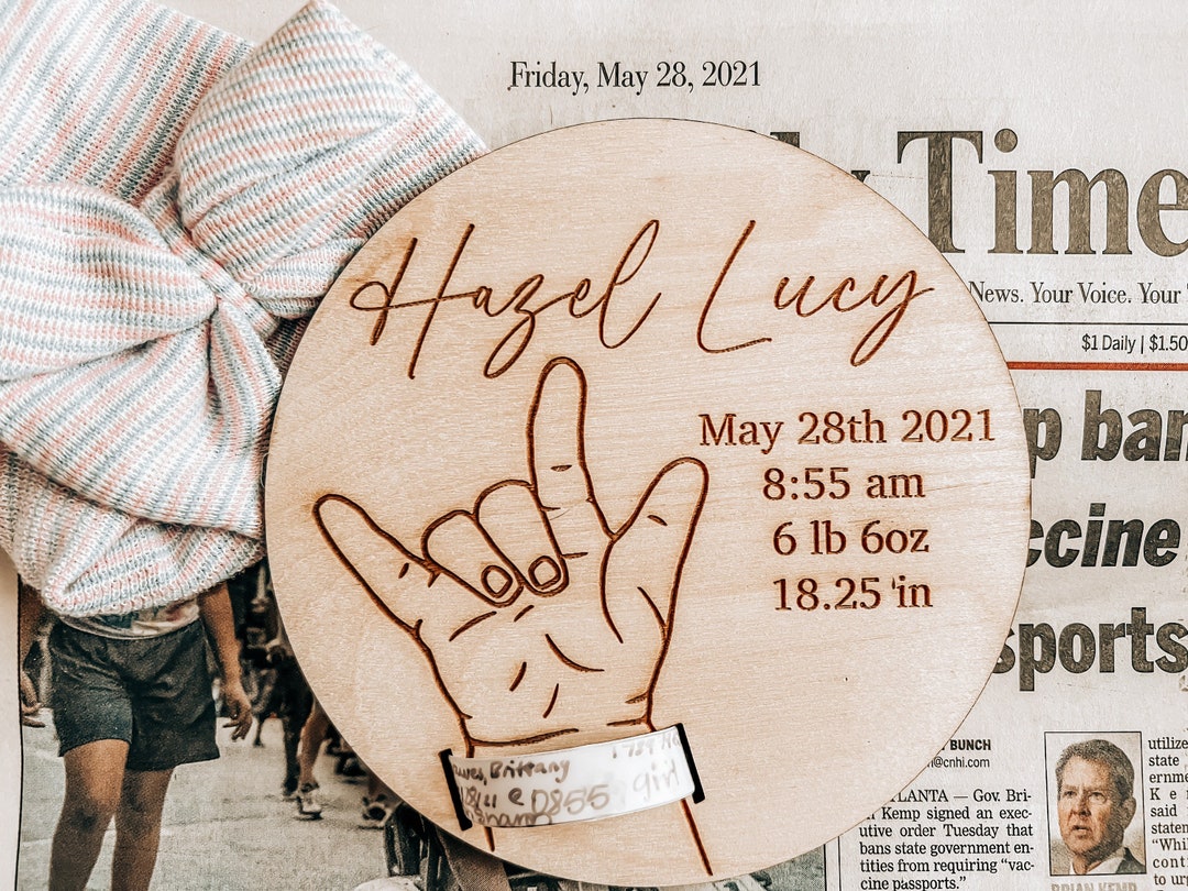 Hospital Band Keepsake / Baby Birth Announcement / Hospital Bracelet ...