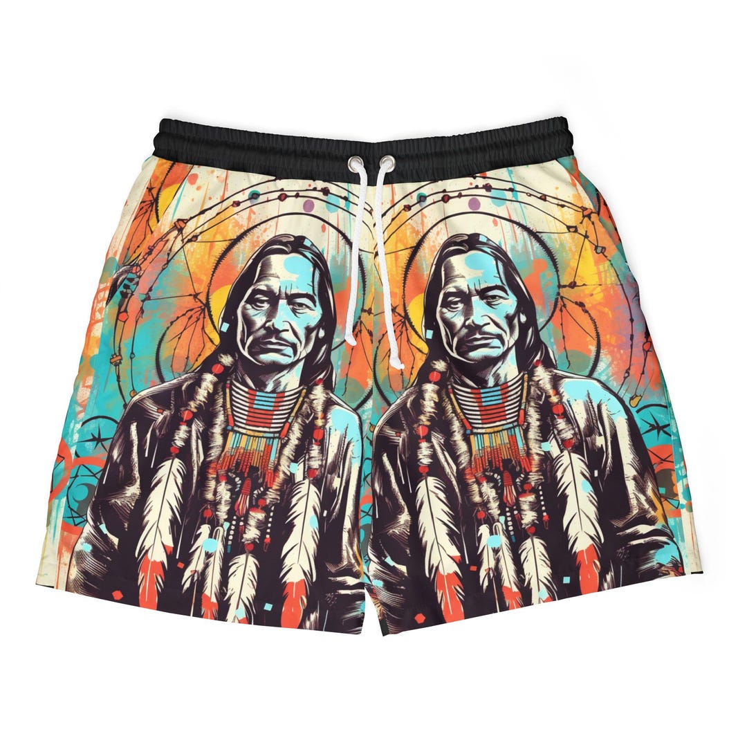 Native American Indian Dream Catcher Swim Shorts Unisex Beachwear ...