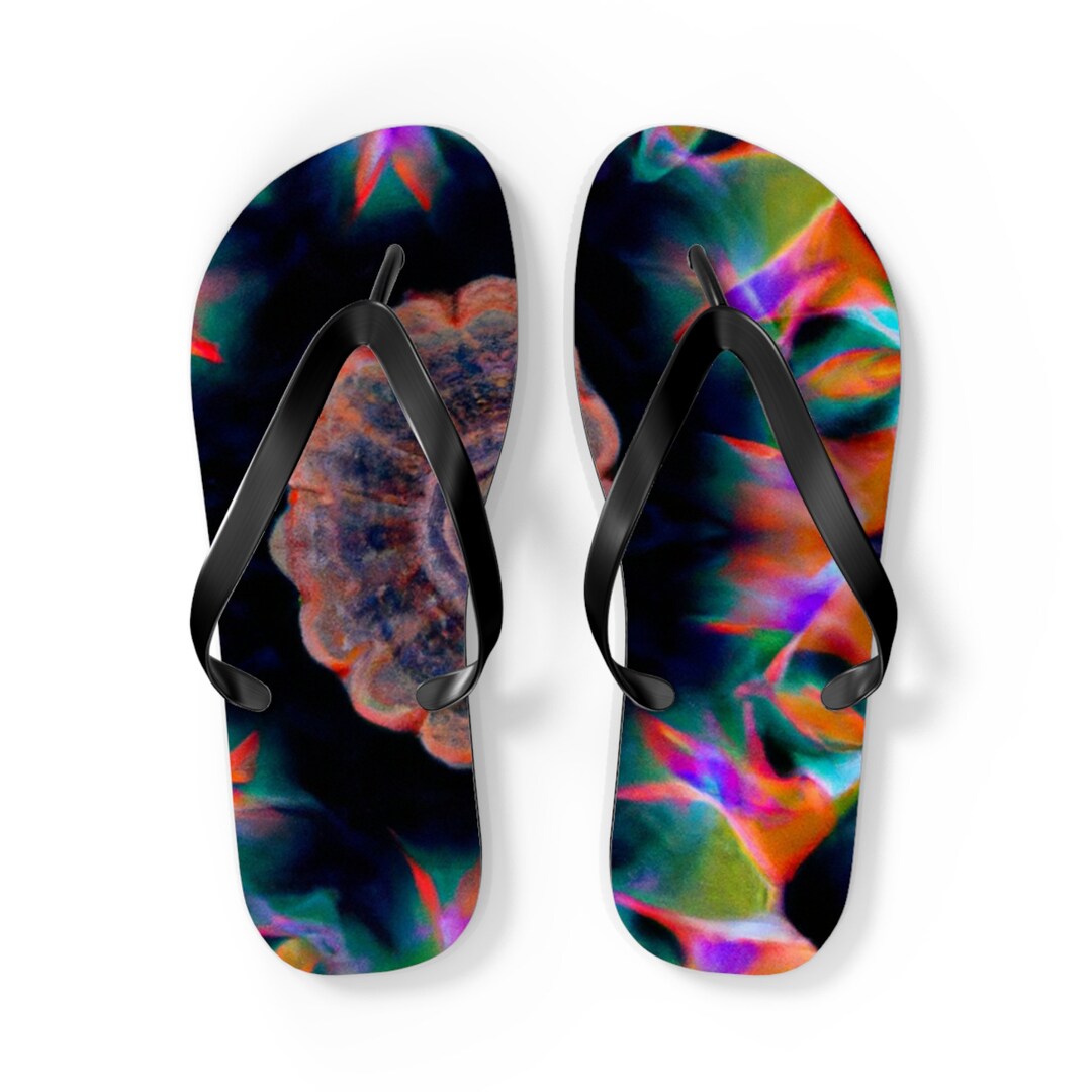 Edwina Applegate Bootmakers Psychedelic Trippy Flip Flop - Etsy