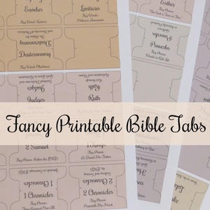 Printable Fancy Bible TABS - PDF File Download - Etsy