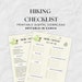 Day Hike Essentials Checklist, Printable Hiking Checklist, to Do List ...