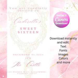 Sweet Sixteen, Quinceanera, Birthday Mirror Invitation - Etsy