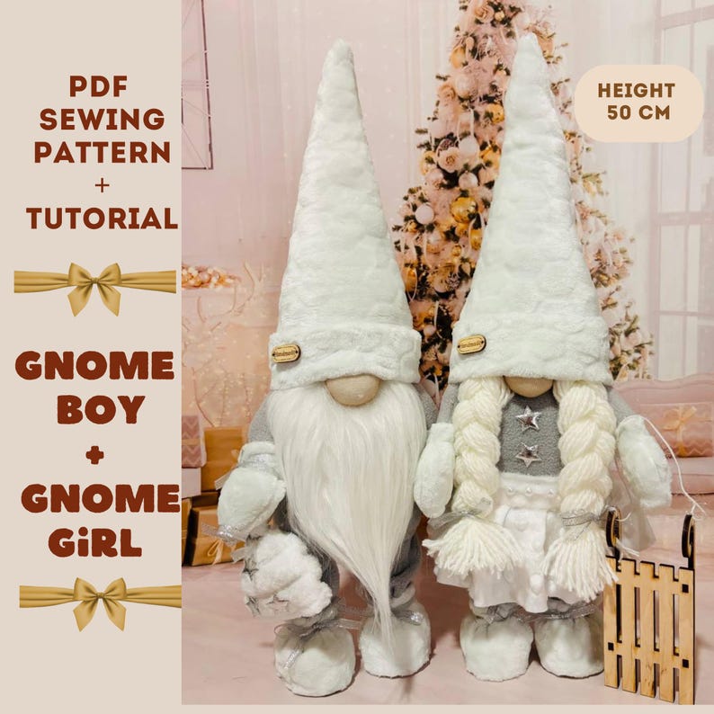 Gnome Sewing Pattern (PDF) | DIY Scandinavian Christmas Gnomes - Etsy