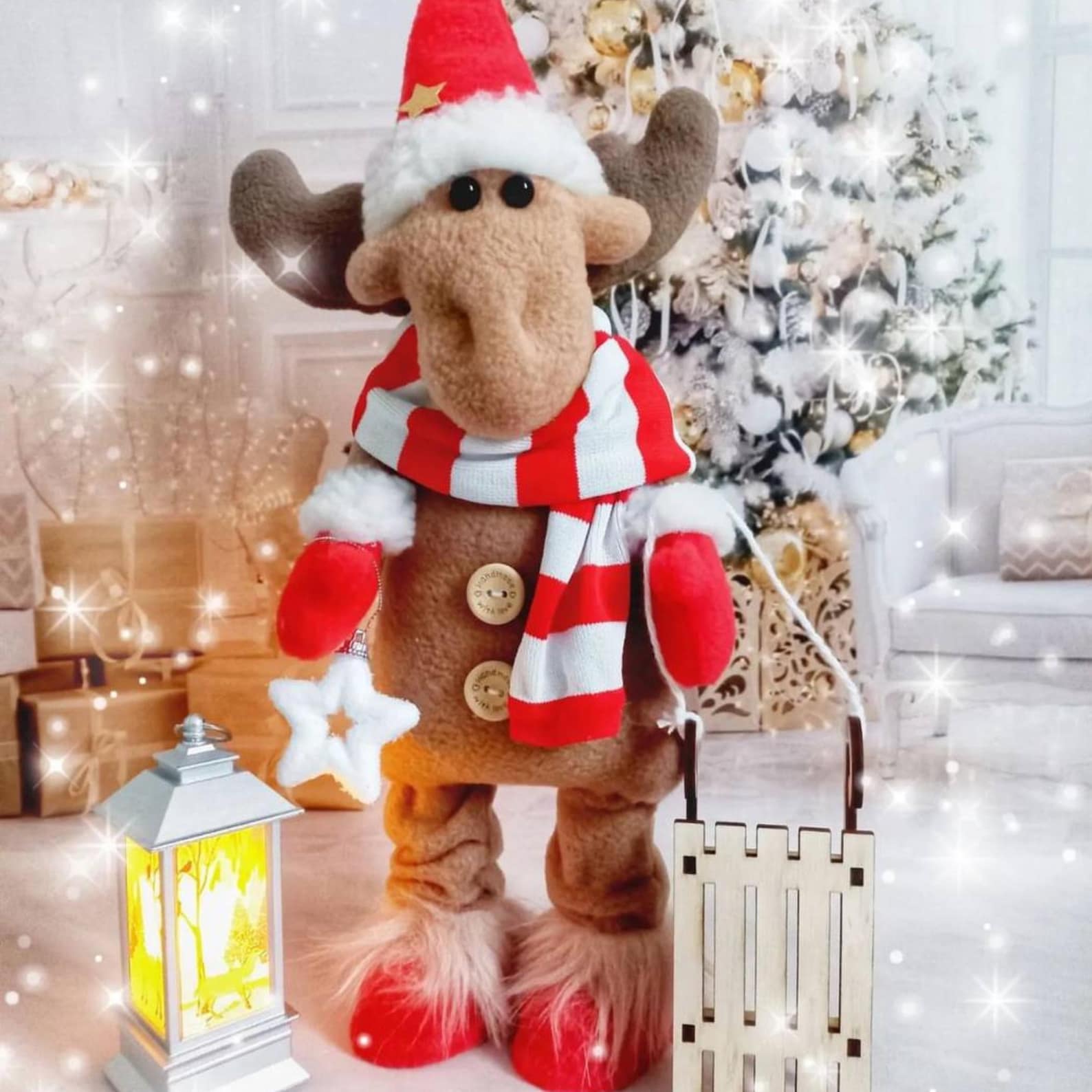 Christmas Moose Sewing Pattern, DIY Holiday Doll (PDF Pattern) - Etsy