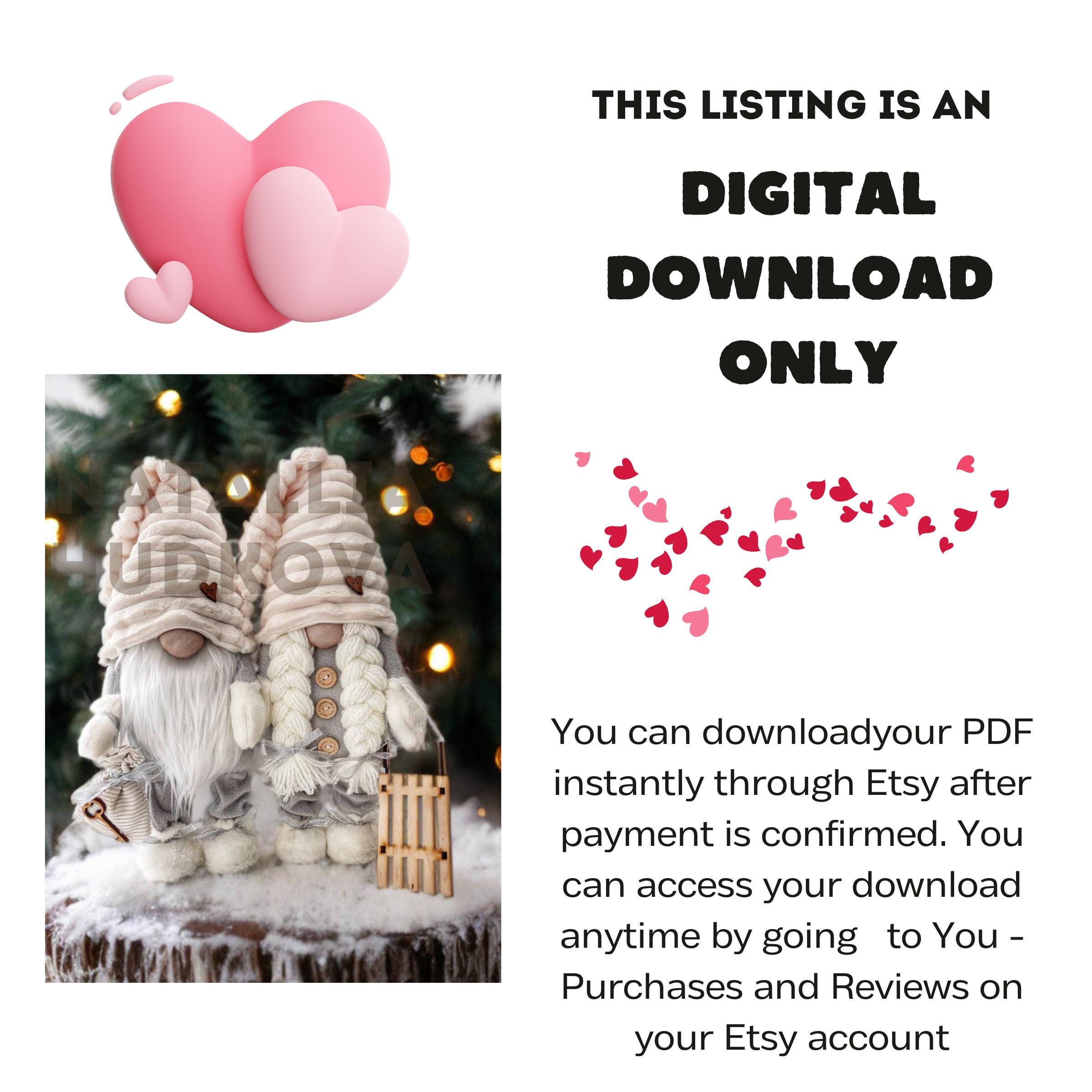 Scandinavian Gnomes PDF Pattern, DIY Girl and Boy Gnomes (digital ...