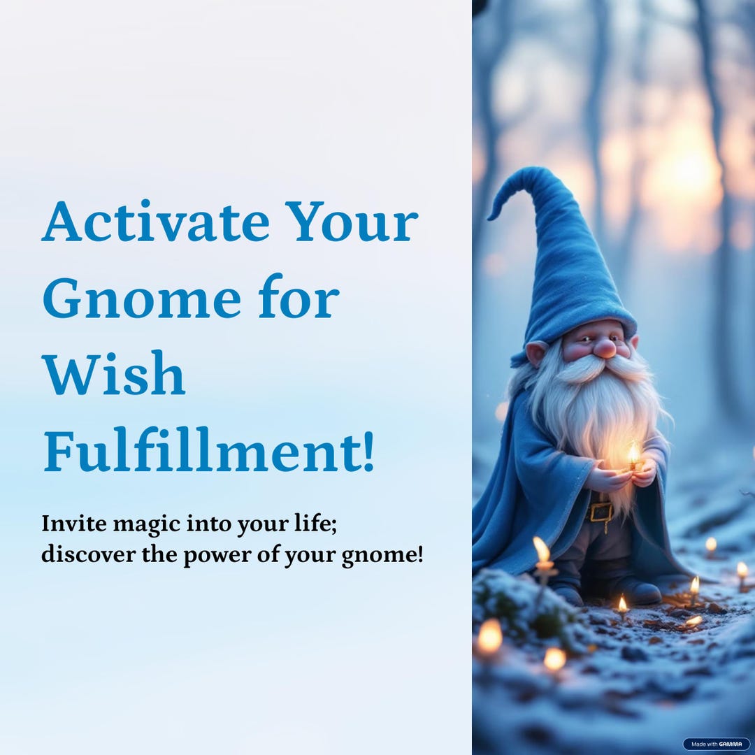 Instructions for Activating the Gnome for Wish Fulfillment - Etsy