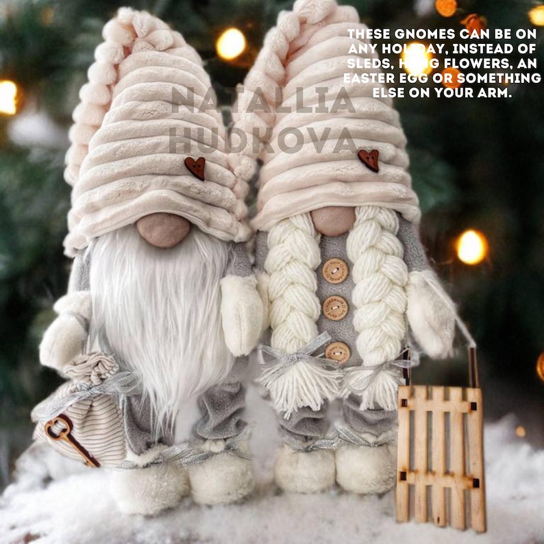 Scandinavian Gnomes PDF Pattern, DIY Girl and Boy Gnomes (digital ...