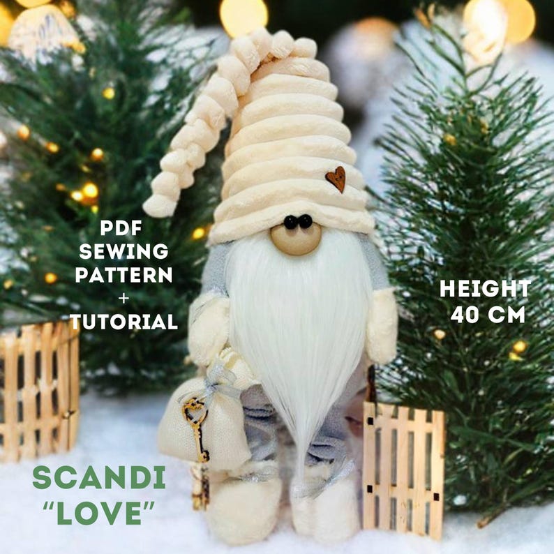 Pattern Pdf SCANDI LOVE Scandinavian Gnomes + Tutorialgnomes for Christmas. DIY Handmade Draft ...
