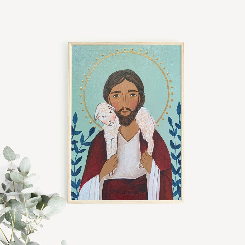 Christ Good Shepherd Icon - Etsy