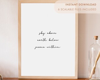 Peace Above Me Below Me Around Me Peace Within Me - Etsy