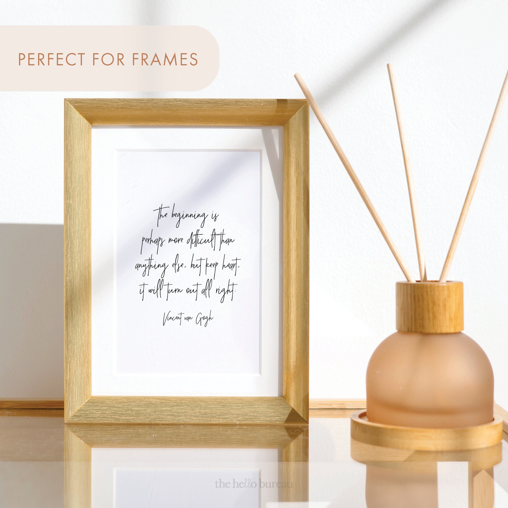 Printable Van Gogh Quote Wall Art Minimal Handwriting Style - Etsy